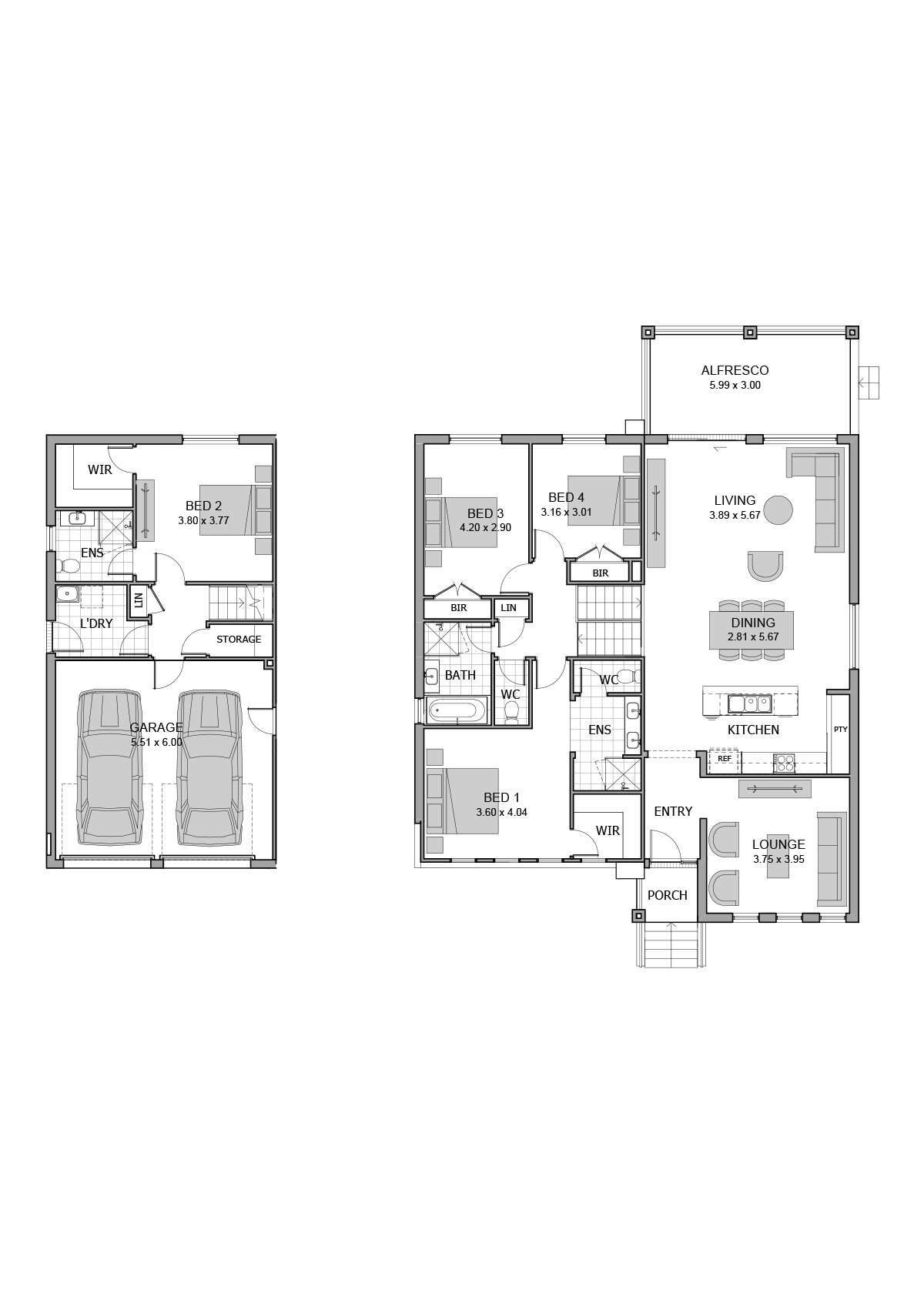 2 Bedroom 2 Bathroom Split Floor Plan 4 Bed New American House Plan