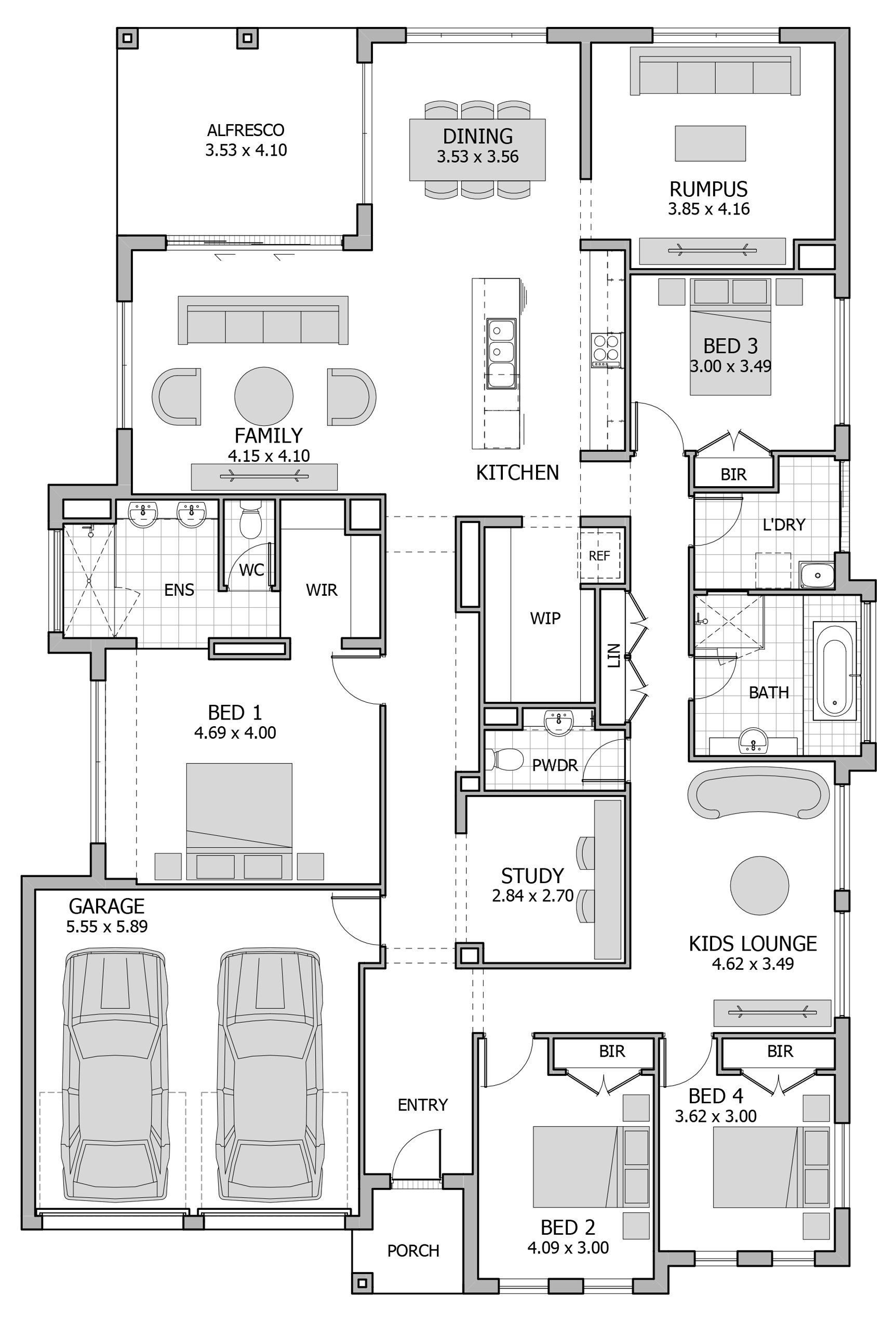 Stroud 4 Bedroom Home Design | Rawson Homes